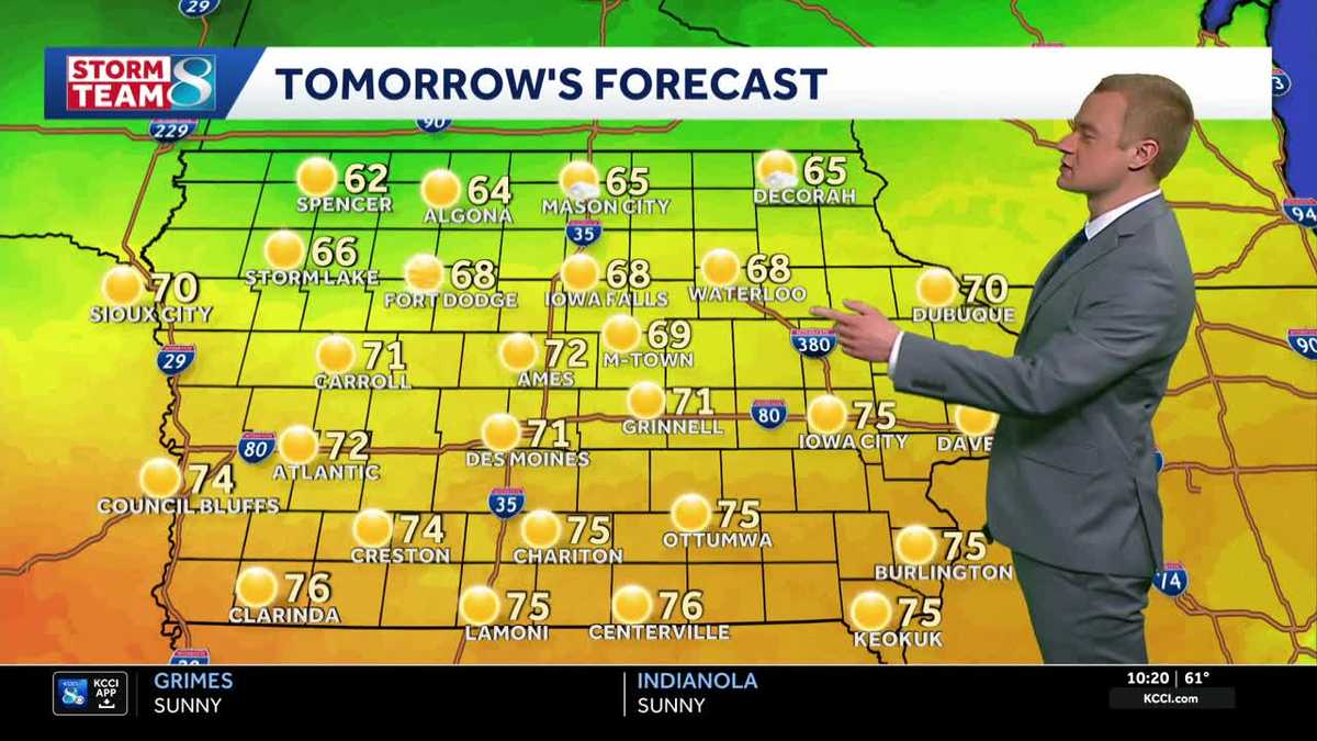 Des Moines weather: Warm and breezy today, near record warmth Monday