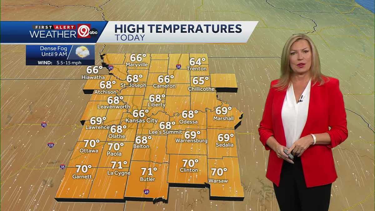 Sunday starts foggy but clears up into a warmer day