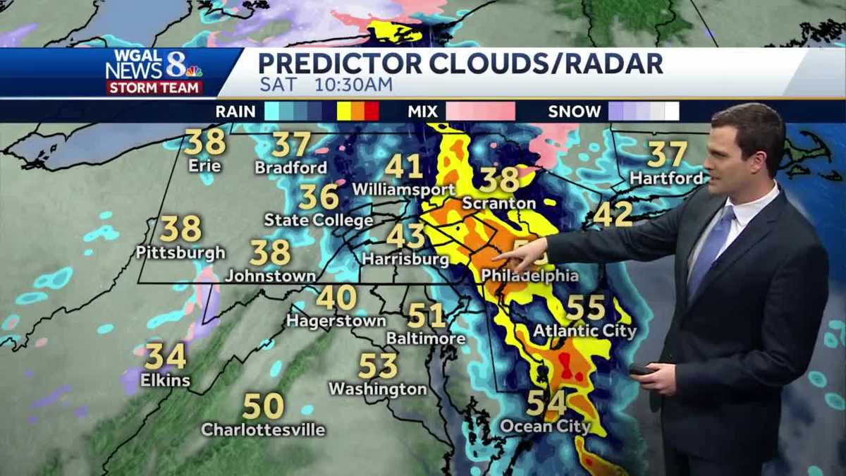 WATCH: Heavy Saturday morning rain, then drying out