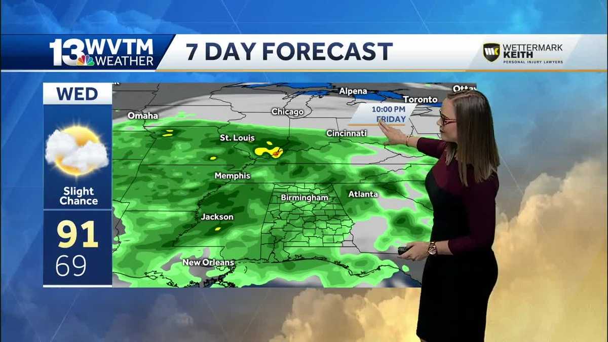 Not much rain until the end of the week