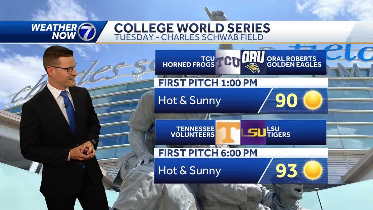 Omaha College World Series weather forecast Tuesday