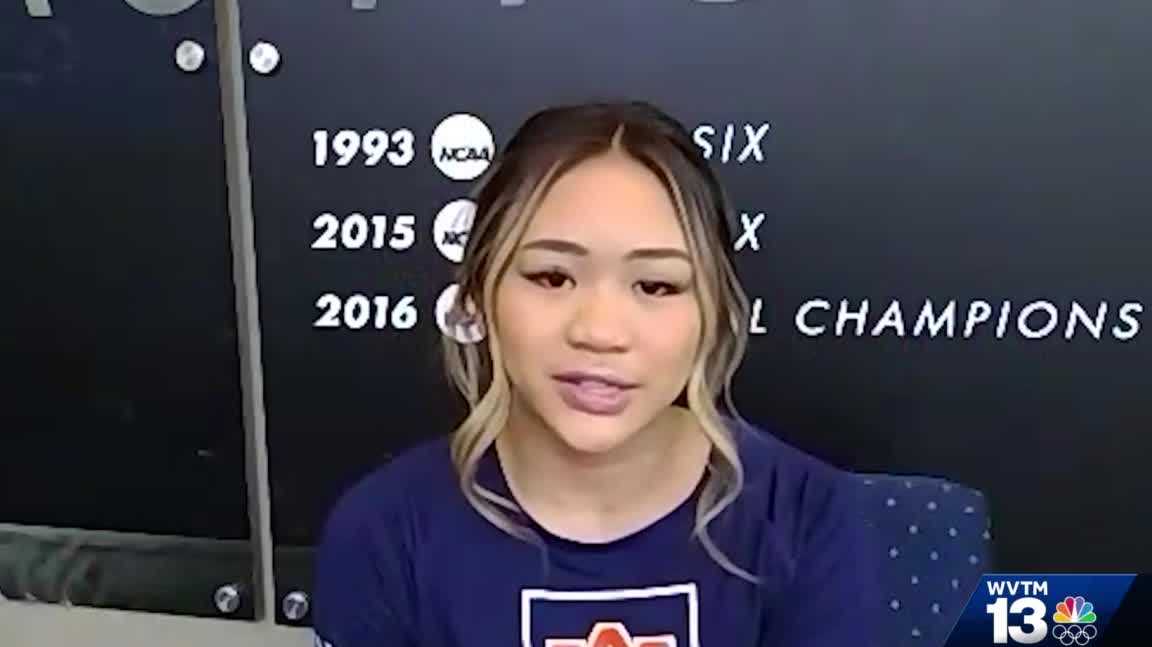 Suni Lee Auburn gymnast gymnastics team 2022 Olympics