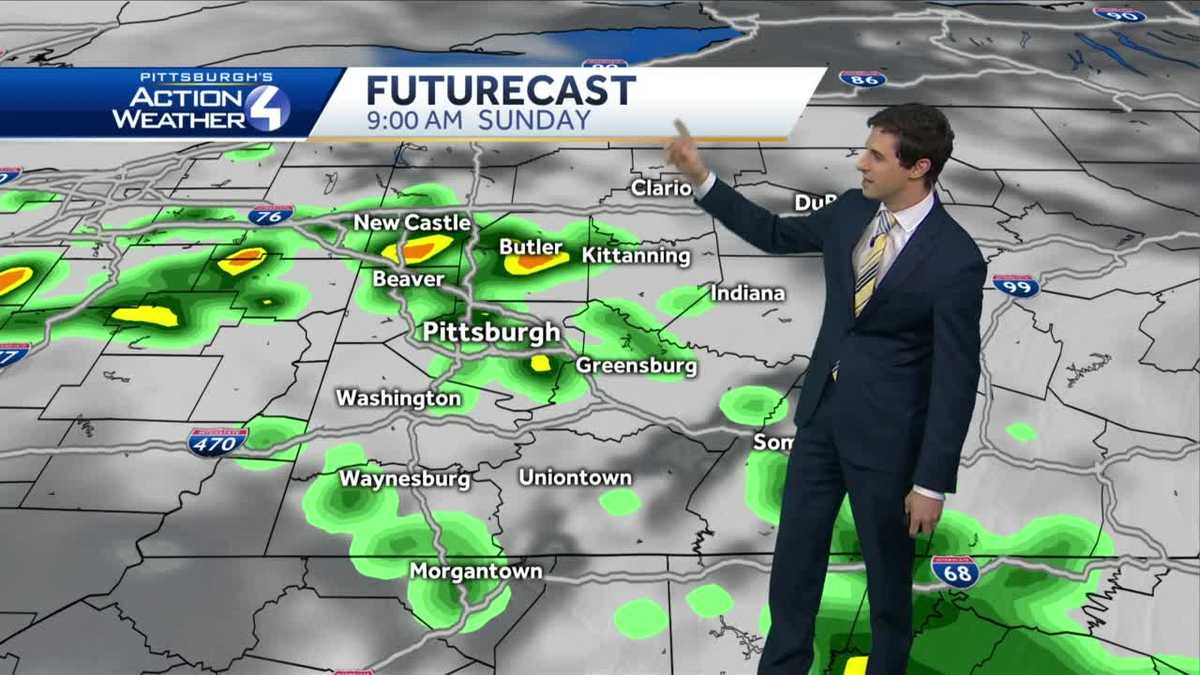 Cloud cover returns tonight, rain and scattered storms on Sunday