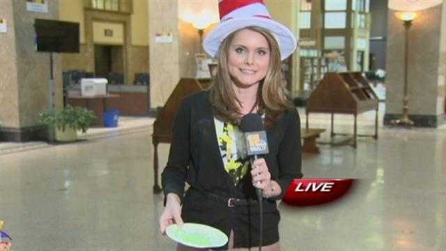 Ava makes Dr. Seuss' 'oobleck' at Enoch Pratt