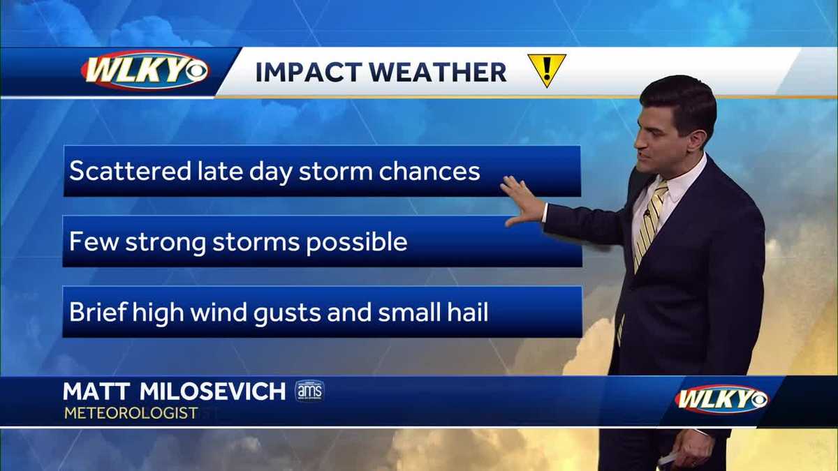 Late day storm chances Thursday