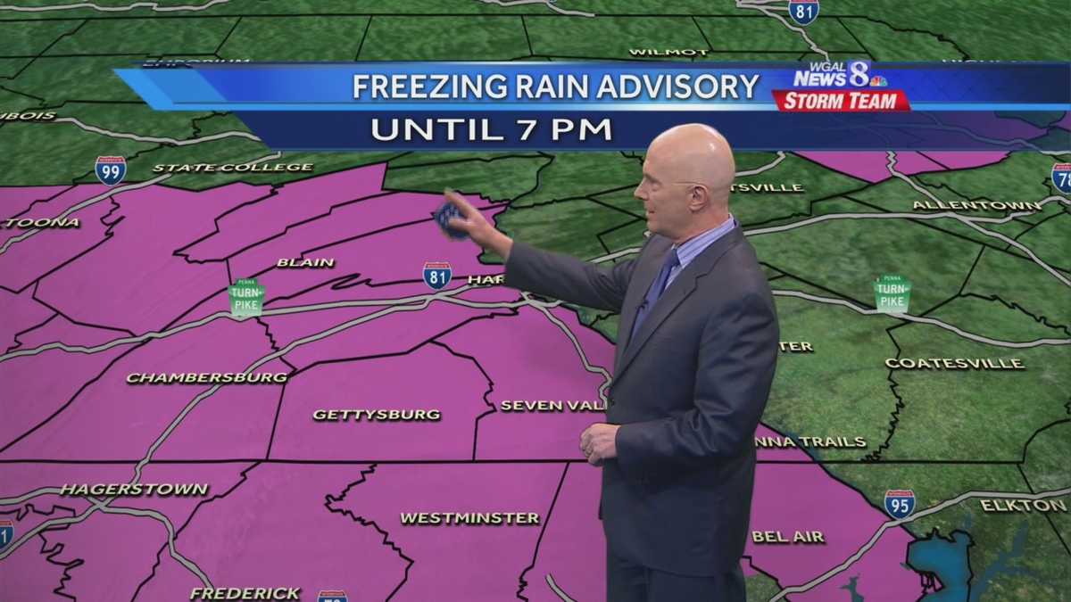 Freezing rain advisory in effect in some areas