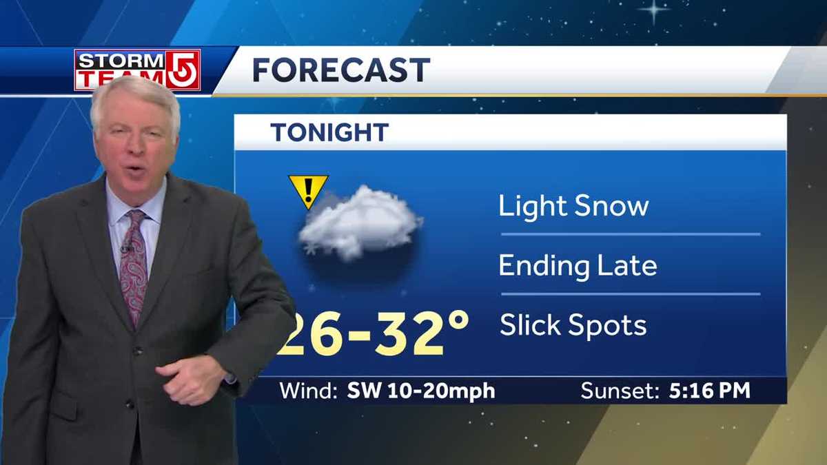 Video: Light snow overnight; Blustery, cold temperatures