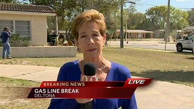 Gas line break forces evacuation