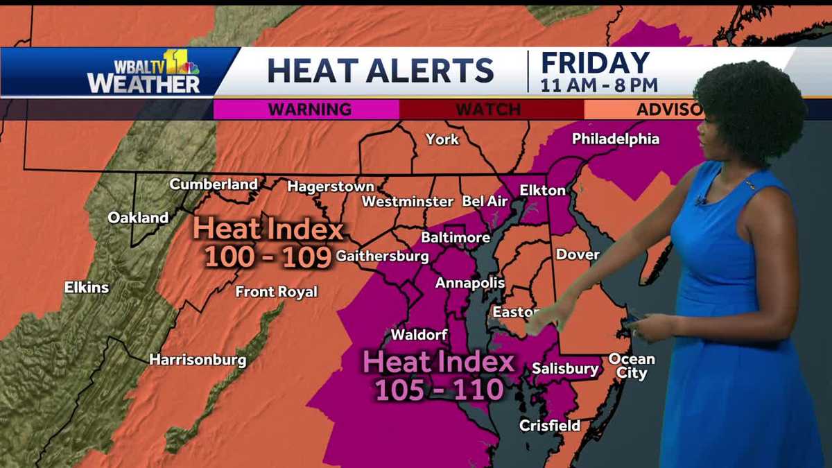 Heat alerts issued amid 105+ heat index