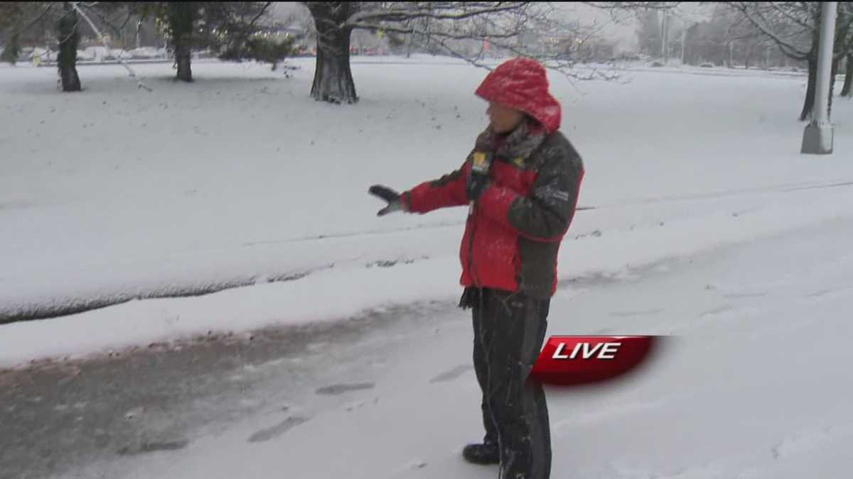 Ava, Kim report in Tuesday morning snow