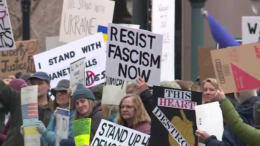 Protesters rally against Trump