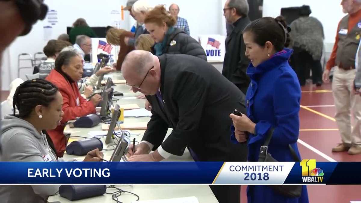 Gov. Hogan casts vote on day 6 of early voting in Maryland