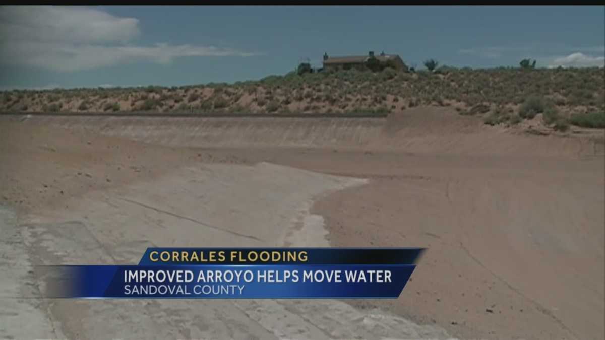 Corrales flooding: Improved arroyo helps move water