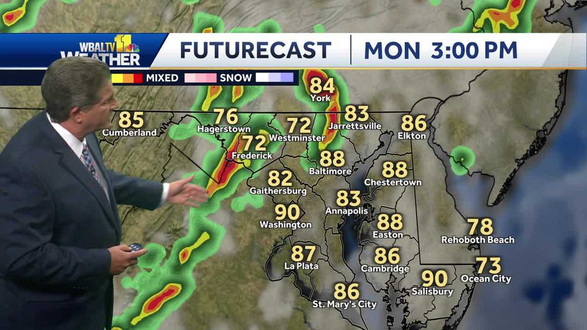 Monday brings a chance of severe weather