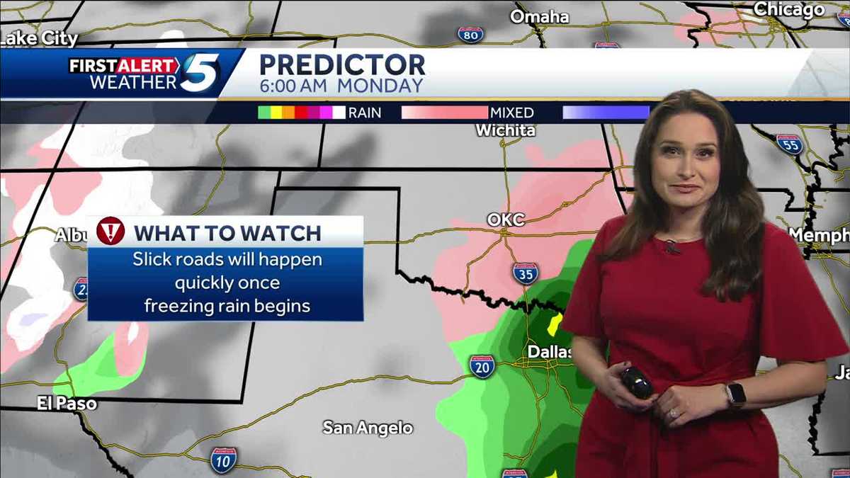FORECAST: Freezing rain begins late Sunday