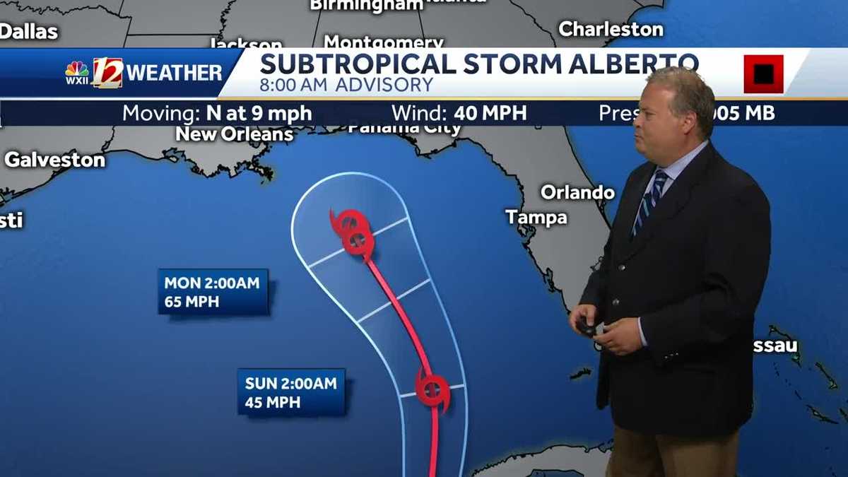 WATCH: Alberto related storms expected throughout next week