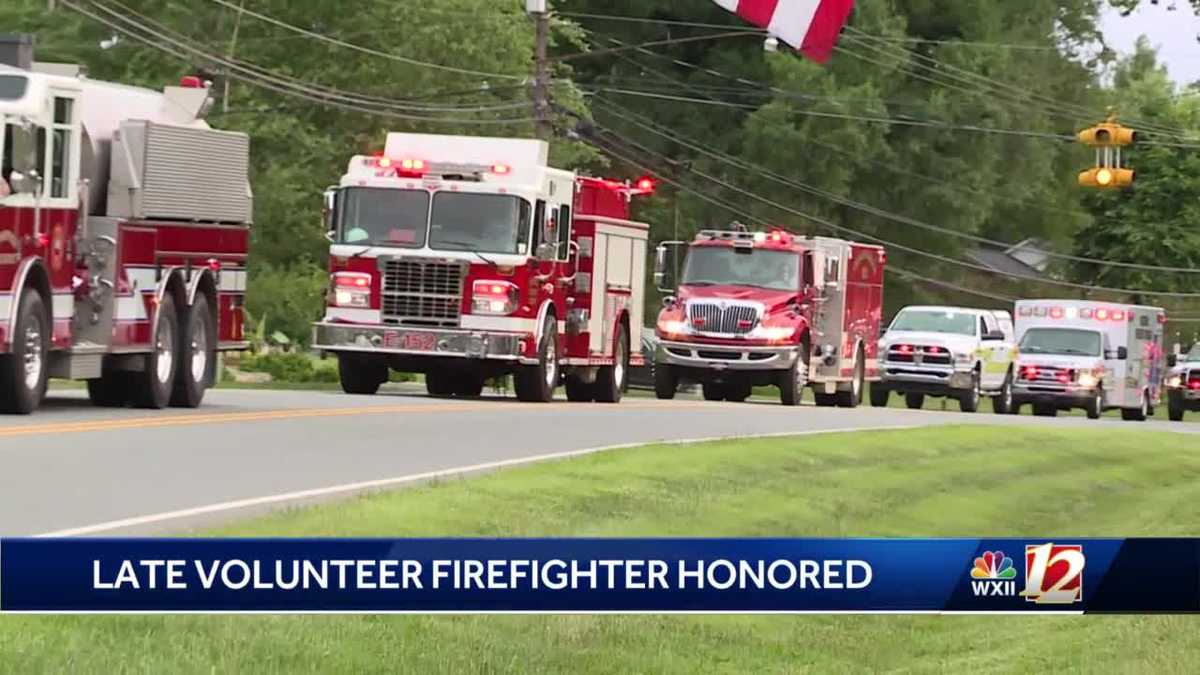 Fallen volunteer firefighter honored during procession