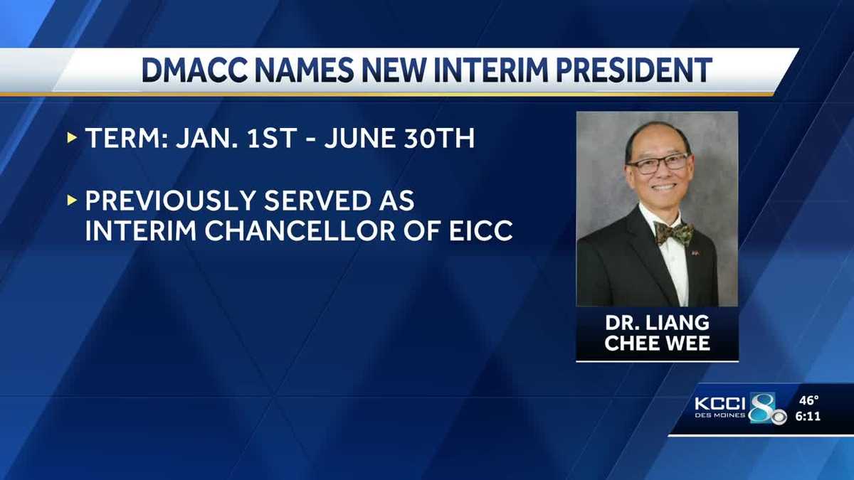 Dr. Liang Chee Wee appointed interim president of DMACC