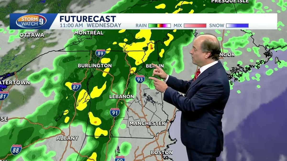 NH forecast video: Rainy, mild Wednesday ahead