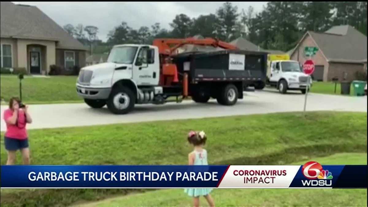 Louisiana girl surprised with special garbage truck parade ahead of ...