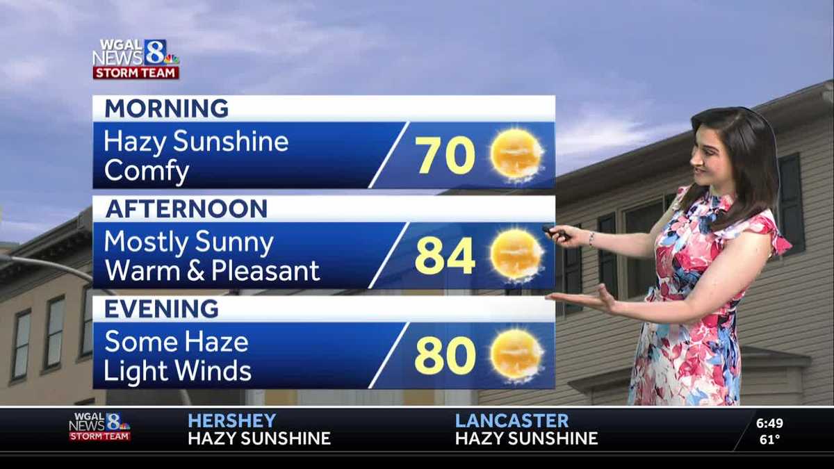 Hazy sunshine, getting warmer