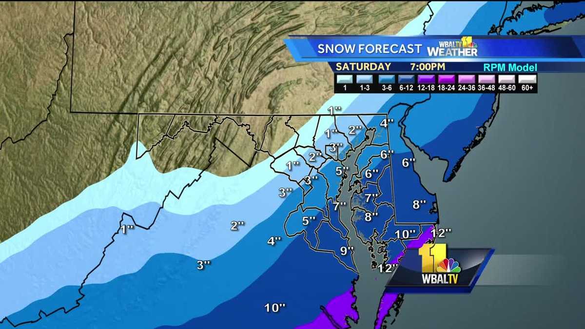 Heavier snowfall in forecast for Eastern Shore