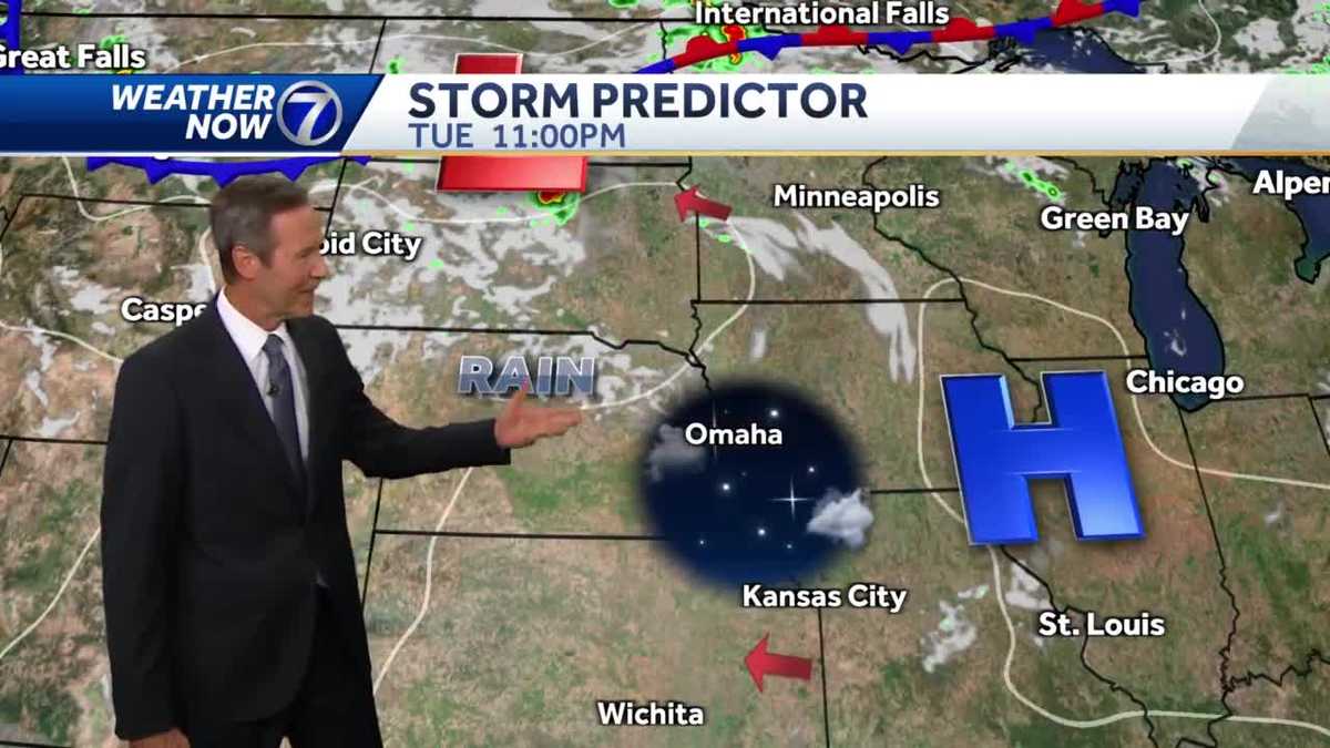 Tuesday evening August 23 Omaha weather forecast. Dry weather