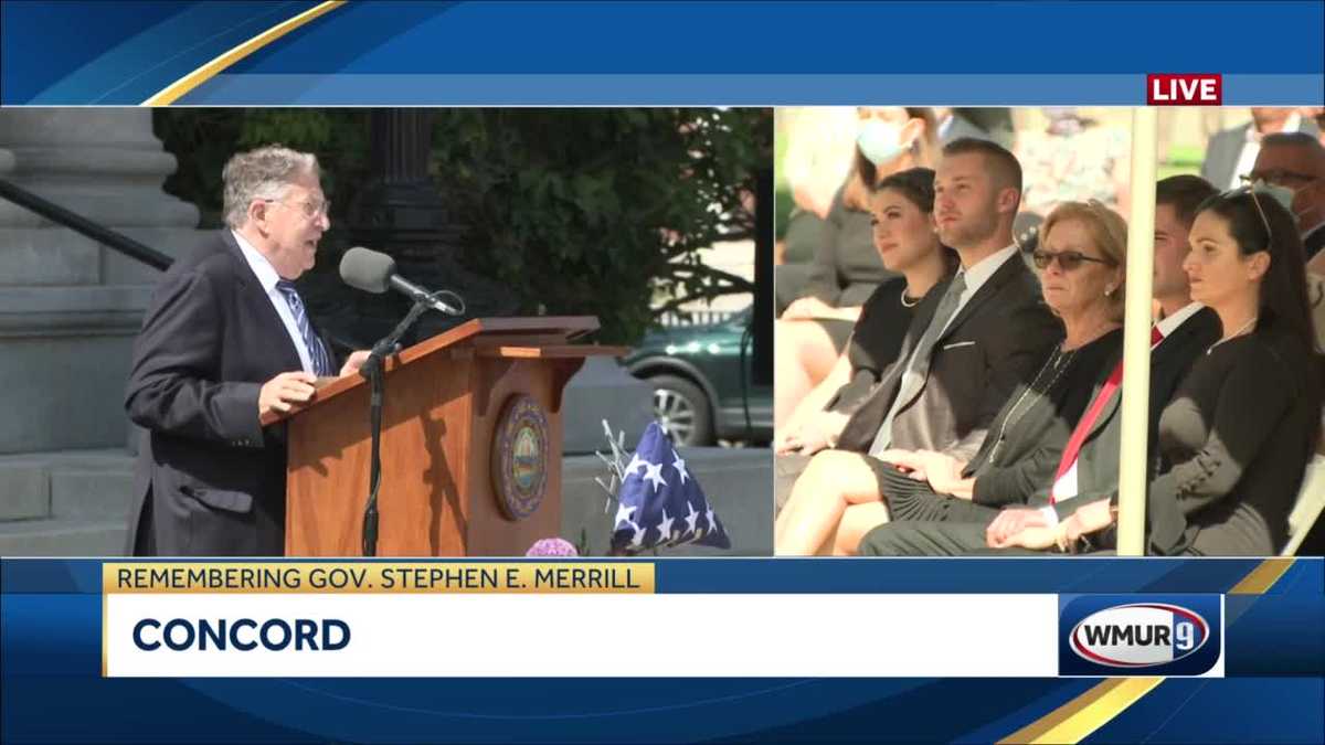 'We truly shall miss him': Former Gov. John H. Sununu honors former Gov. Steve Merrill at service
