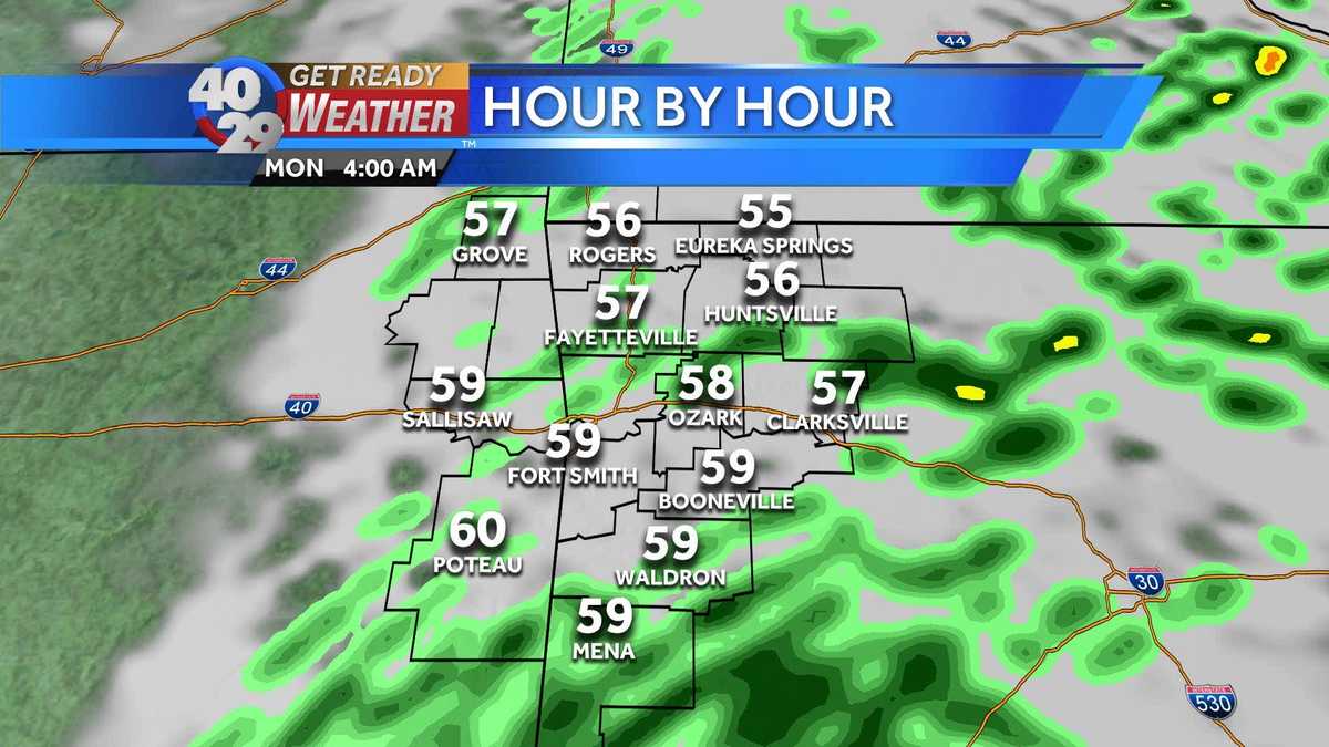 4029 AM Monday Hour by Hour Forecast Dec. 21st