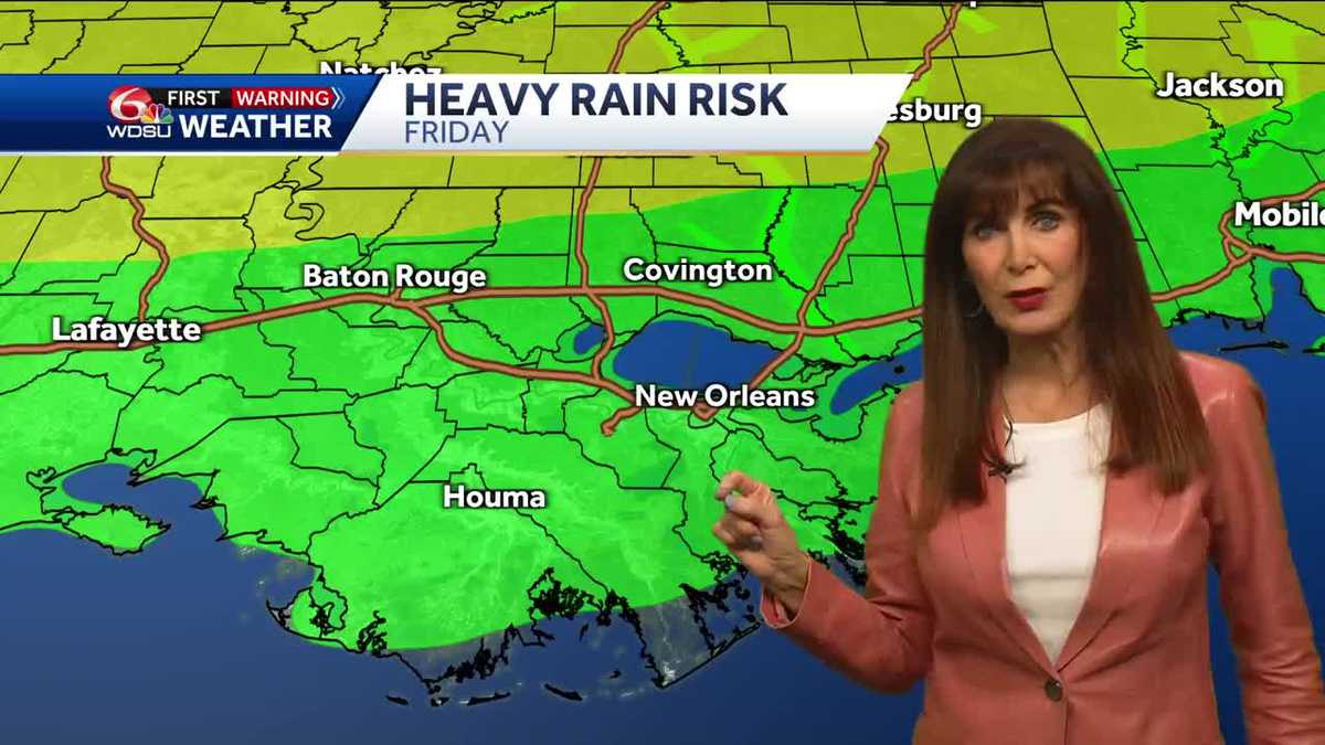 Locally heavy rain possible Friday