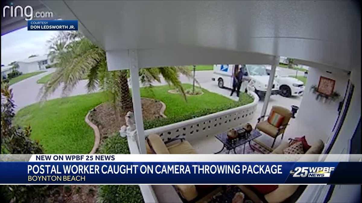 Postal Worker Caught On Camera Throwing Package