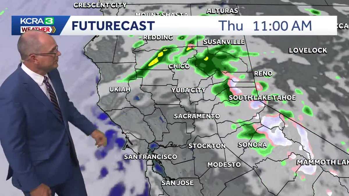 NorCal forecast: Scattered showers, thunderstorms, Sierra snow