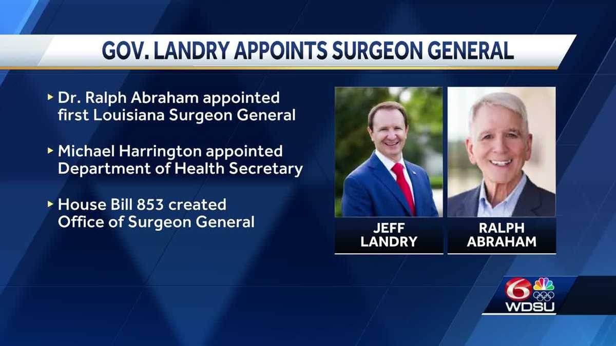 Louisiana's first Surgeon General is Dr. Ralph Abraham