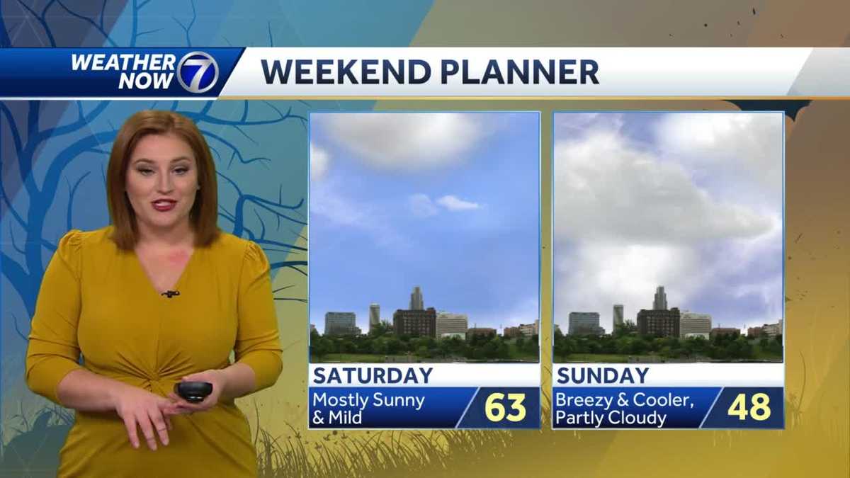 Mostly sunny and breezy Friday