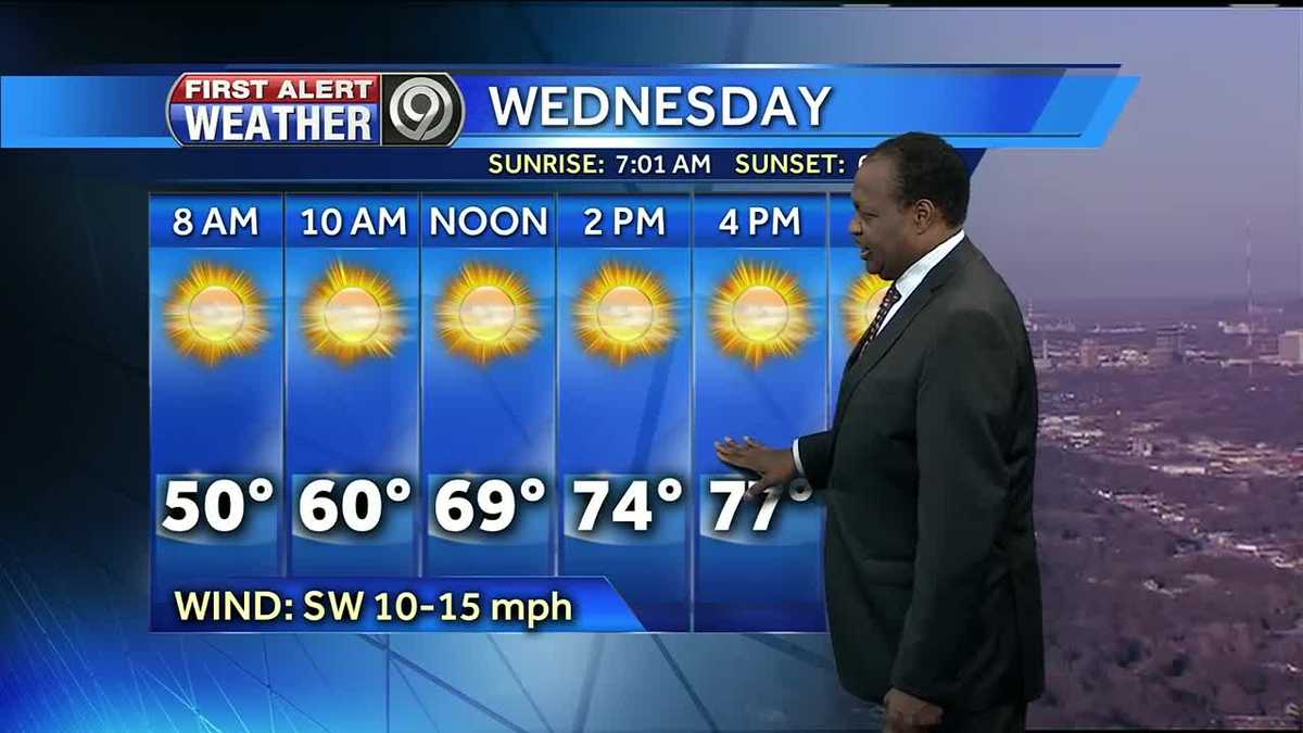 Near-record warm temperatures expected Wednesday Near-record warm temperatures expected Wednesday