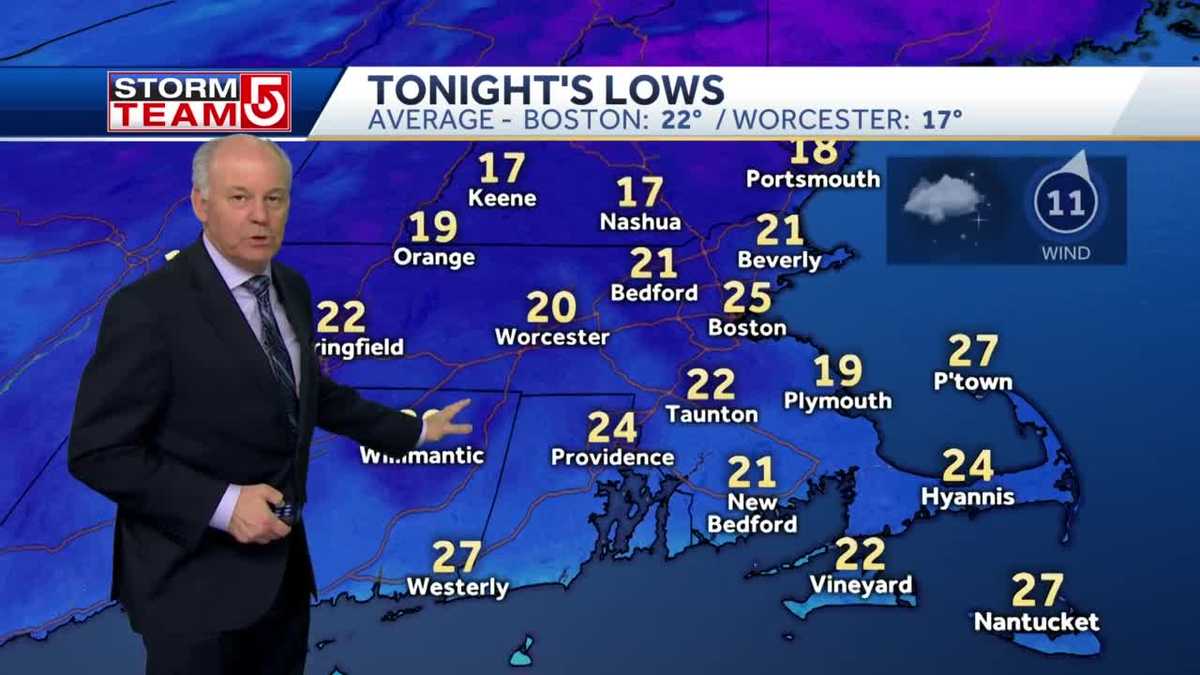 Video: Cold night before transition to warmer weather