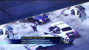 Jury watches police helicopter footage of Andrew Romero's arrest