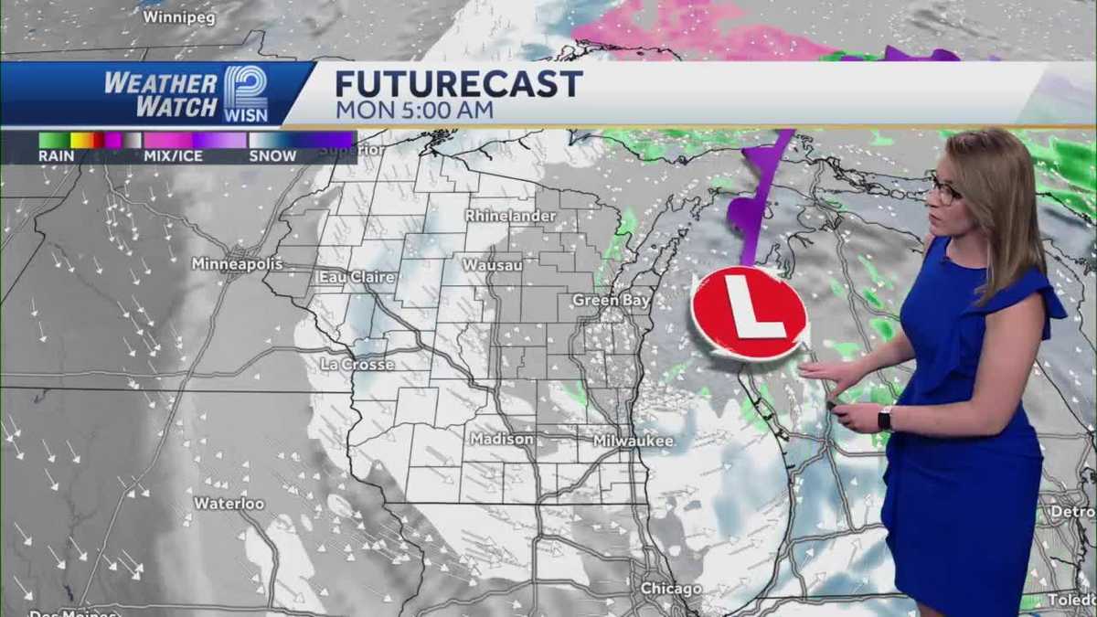 Weather: Showers today, snow chance tomorrow