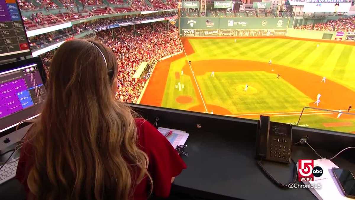 Taking a spin in the Fenway Park DJ booth