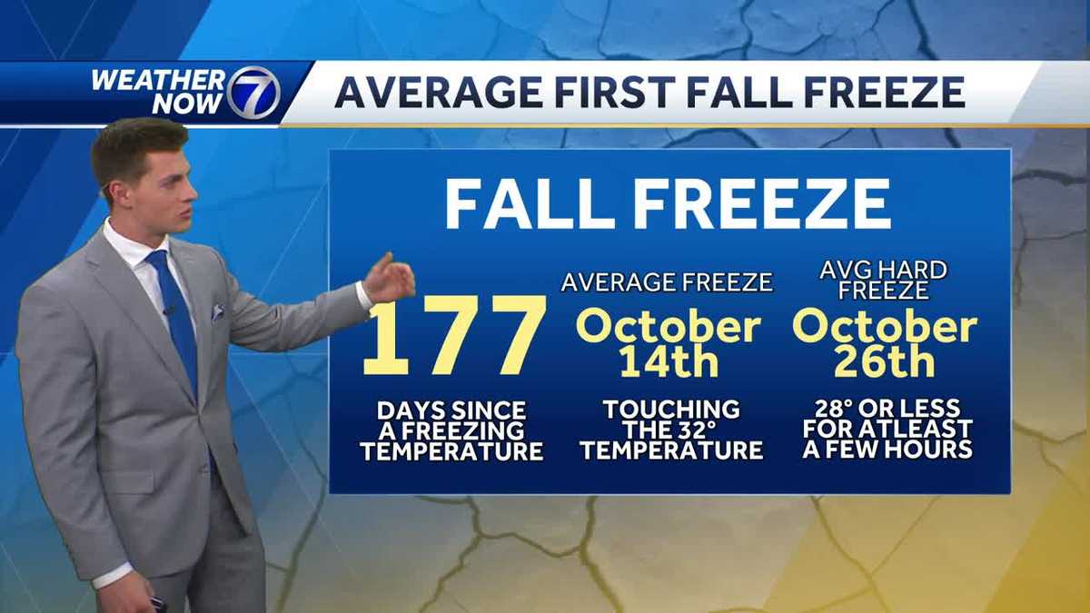 First freeze of the season this Wednesday morning