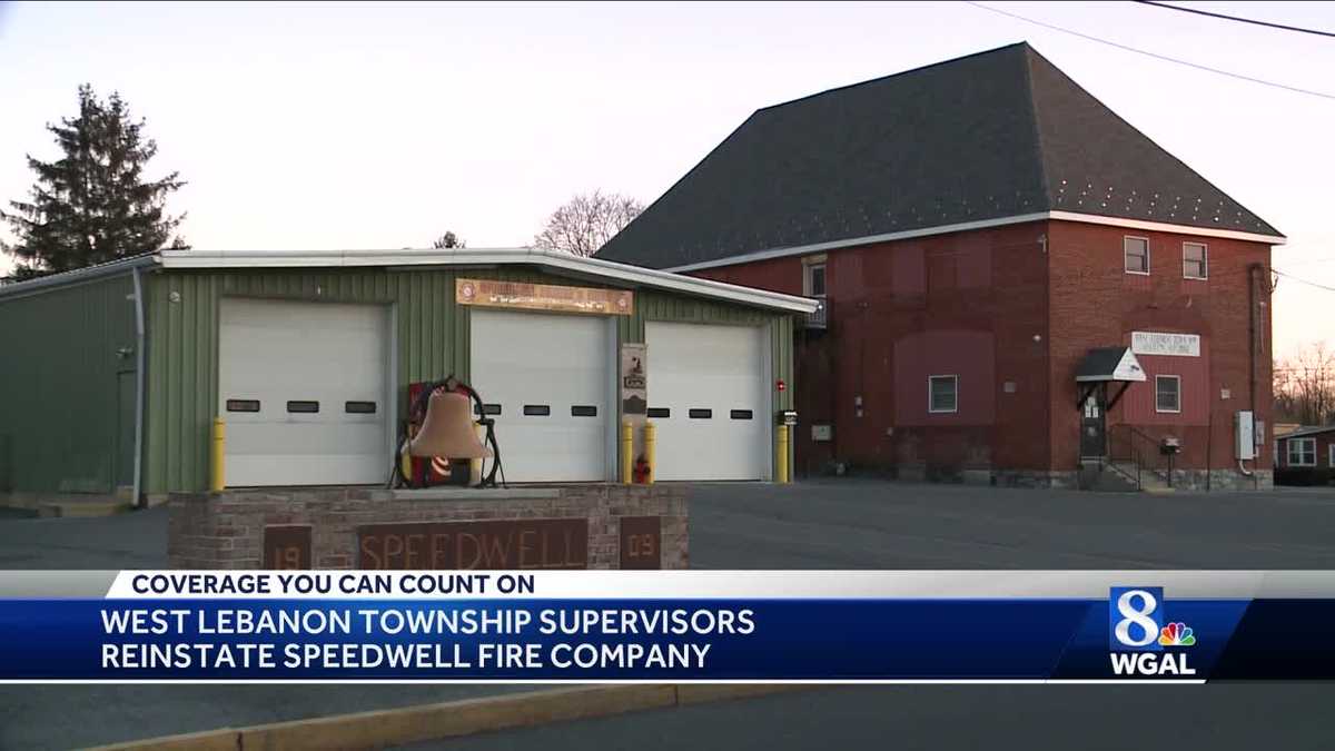 Speedwell Fire Company to be reinstated following intoxication incident