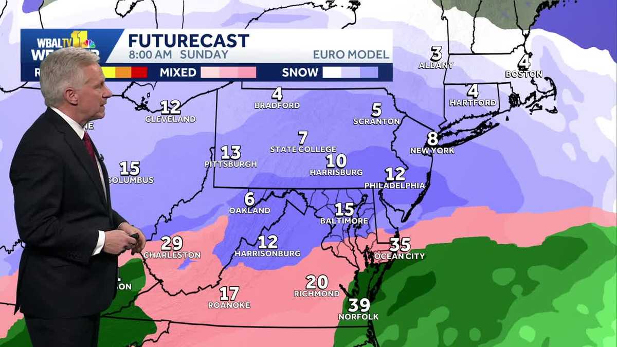 Baltimore weather: Milder on Thursday ahead of weekend snowstorm