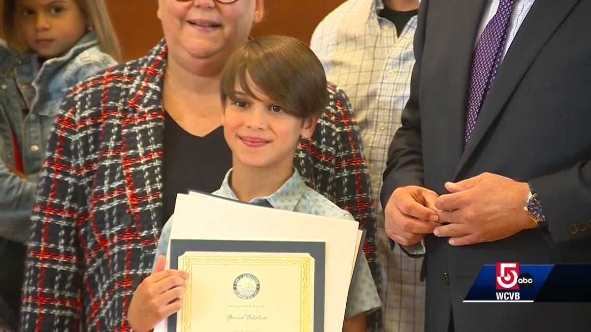 Mass. boy, 11, honored for saving life of man with dementia