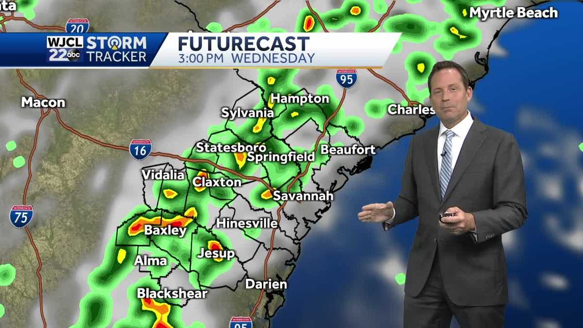 Isolated t-storms continue...a look at the timing