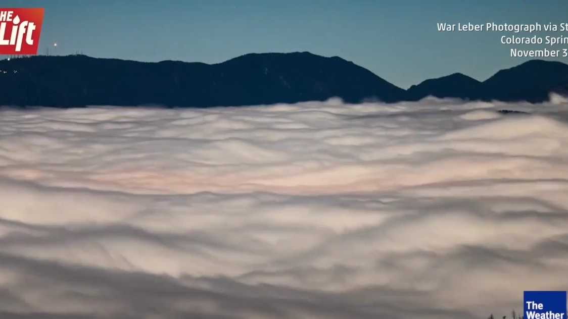 Incredible time-lapse video shows 'ocean' of clouds over Colorado Springs