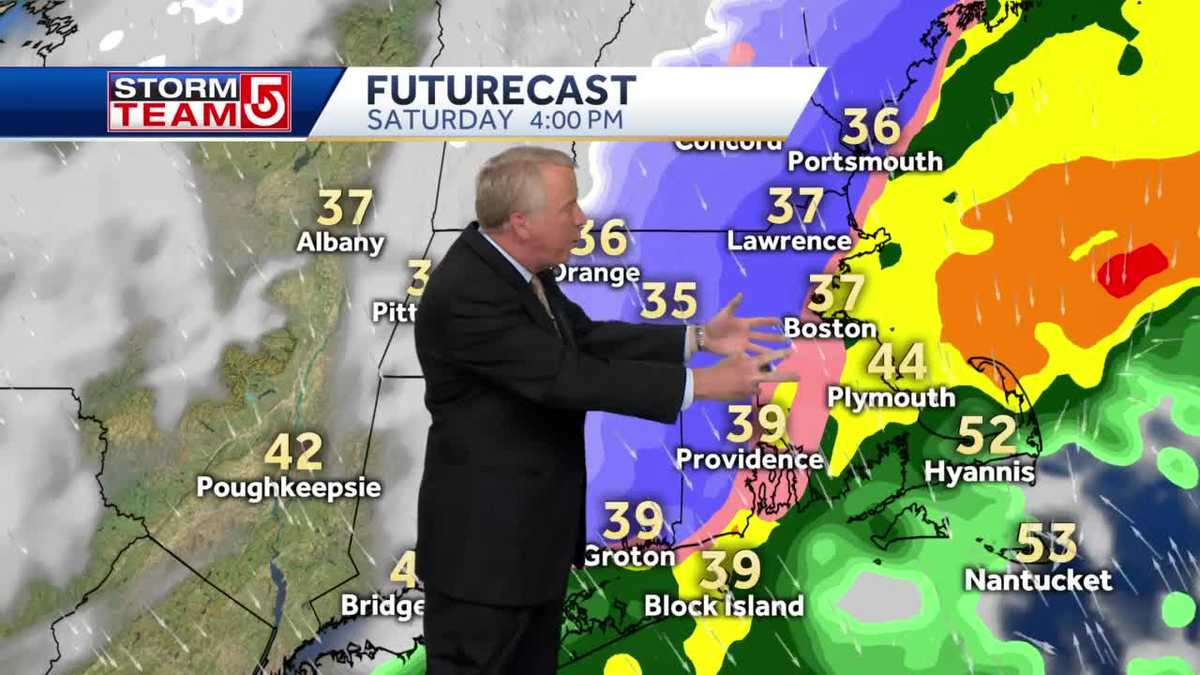 Video: When, where heavy rain changes to wet snow