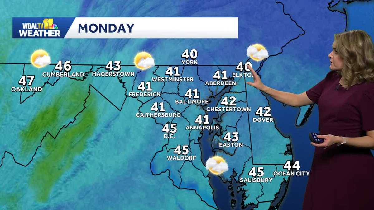 Chilly Monday before rain later in the week