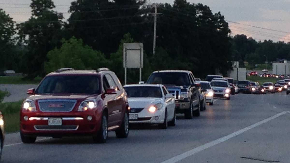 VIEWER VIDEO: Traffic backed up for miles for concert