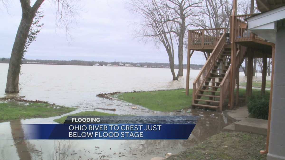 Ohio River to crest just below flood stage