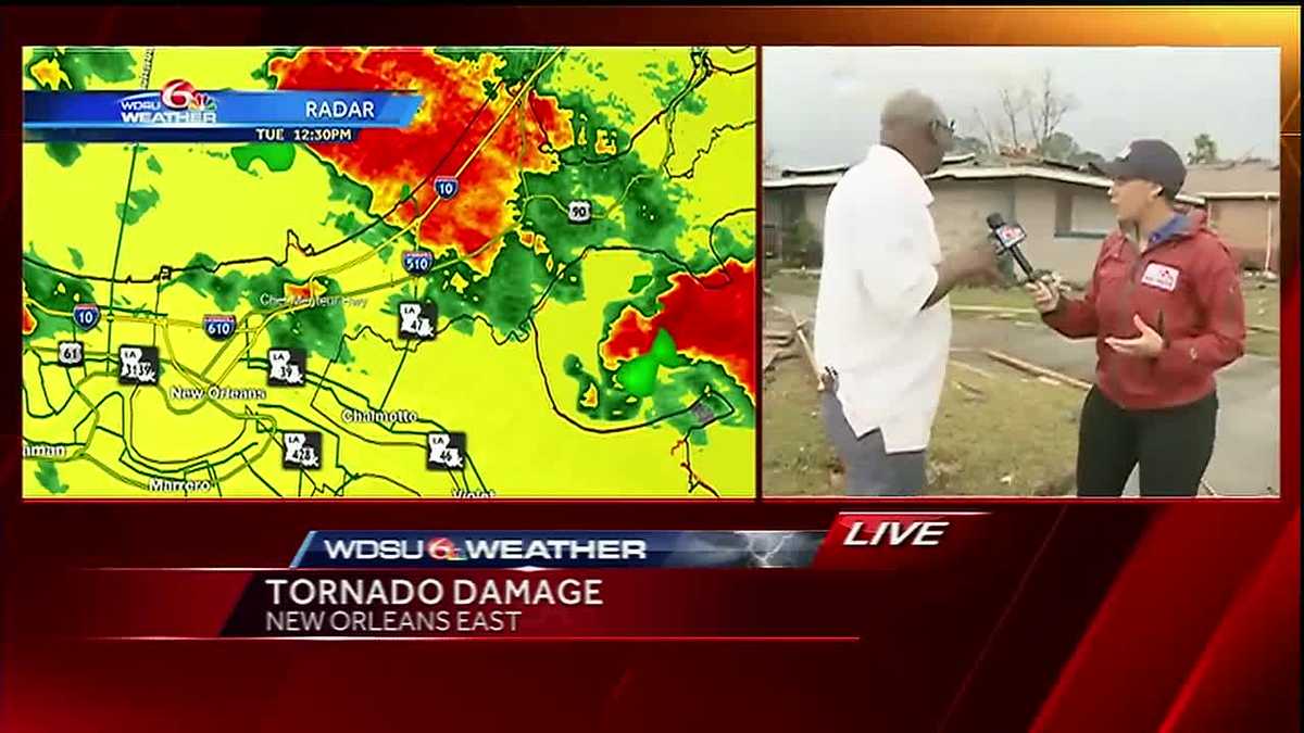 Casey Ferrand surveys damage, speaks to residents after tornado in New ...